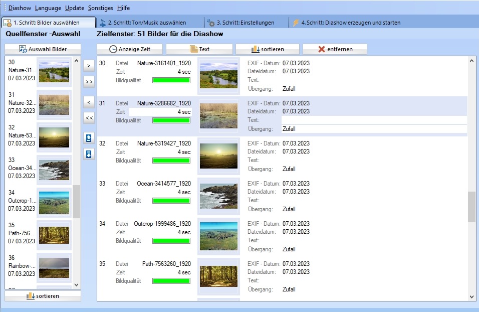 Diashow-Programm | Einfache Erstellung von Slideshows
